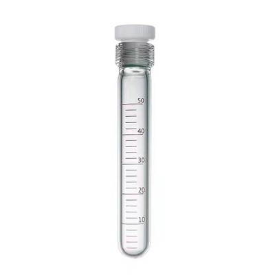 50ml Glass High Pressure Bottle Lab Heavy Wall Vessel PTFE Thred W ...