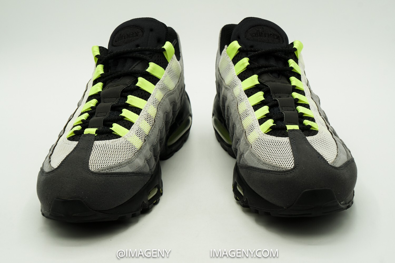 NIKE AIR MAX 95 USED SIZE 10 UENO MITA PROTOTYPE BLACK NEON YELLOW ...