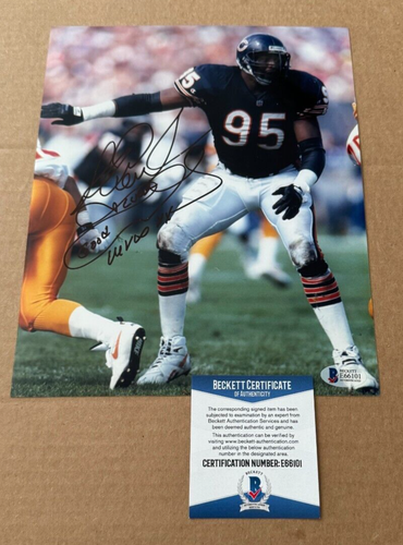 RICHARD DENT SIGNED CHICAGO BEARS 8X10 PHOTO W/SBMVP BECKETT COA ...