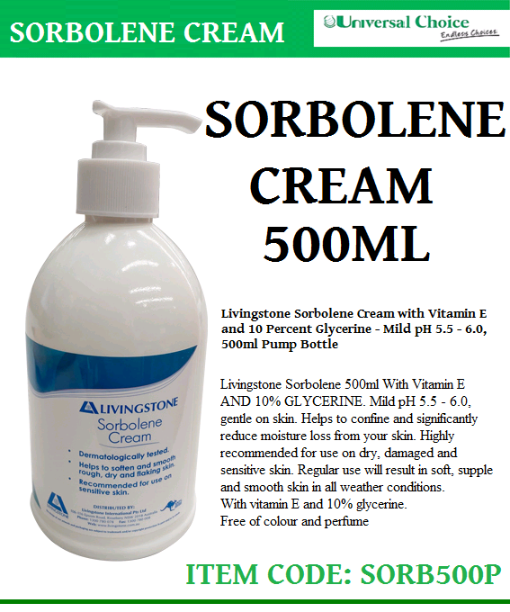 3 x Livingstone Sorbolene Cream with Vitamin E and 10 Percent Glycerine ...