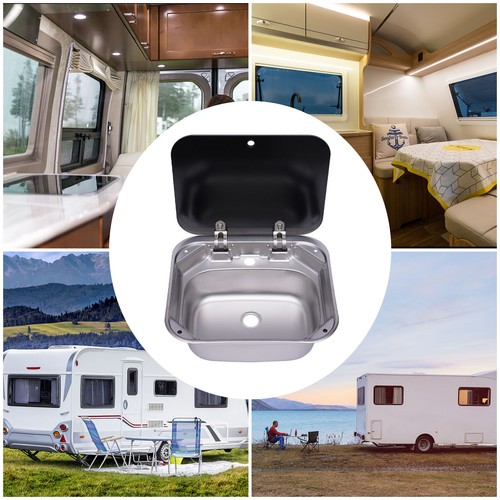RV Caravan Camper Kitchen Boat Hand Wash Basin Kitchen Sink Stainless ...