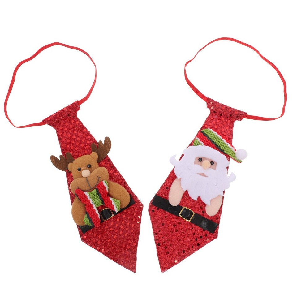 2pcs Christmas Necktie Festival Necktie Costume Accessory Tie for ...