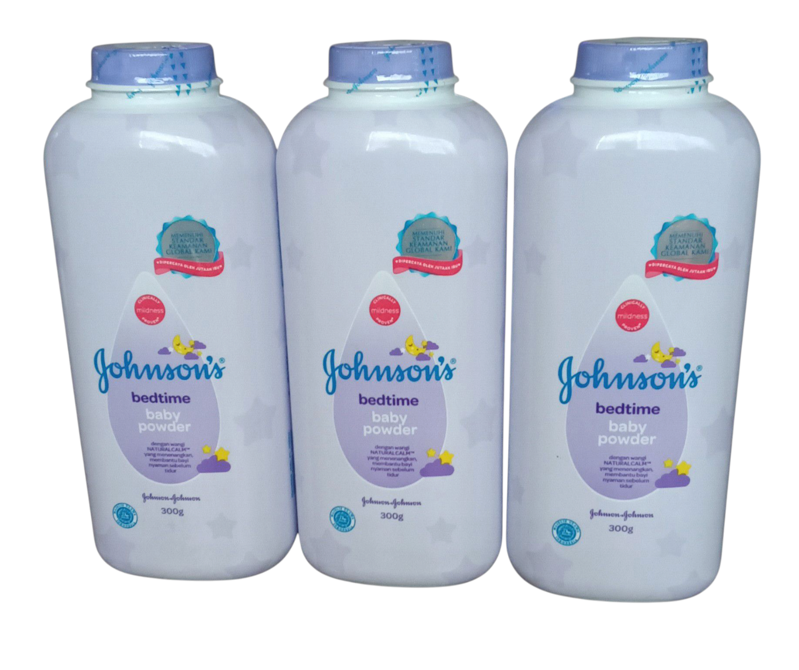 Johnson's Baby Powder Bedtime Natural Calm Purple 300gm talc (3 Pack ...