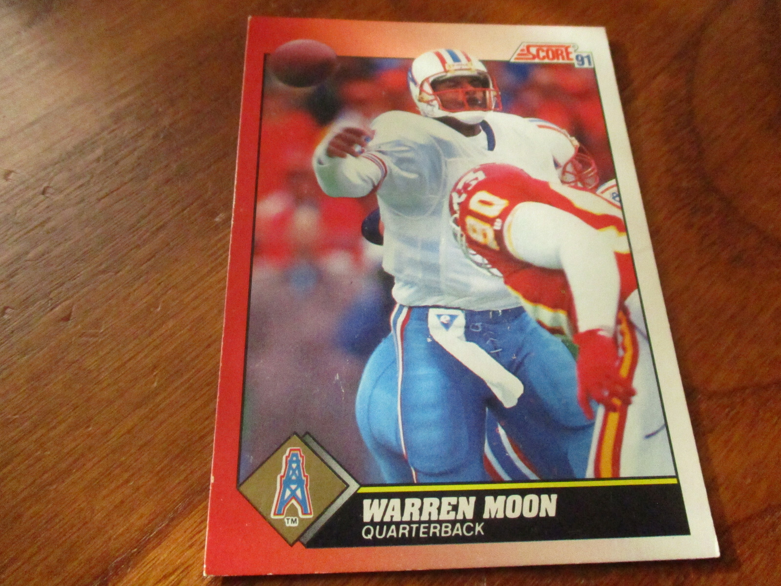 WARREN MOON (houston oilers - qb) 1991 score CARD #201 nr/mint ...