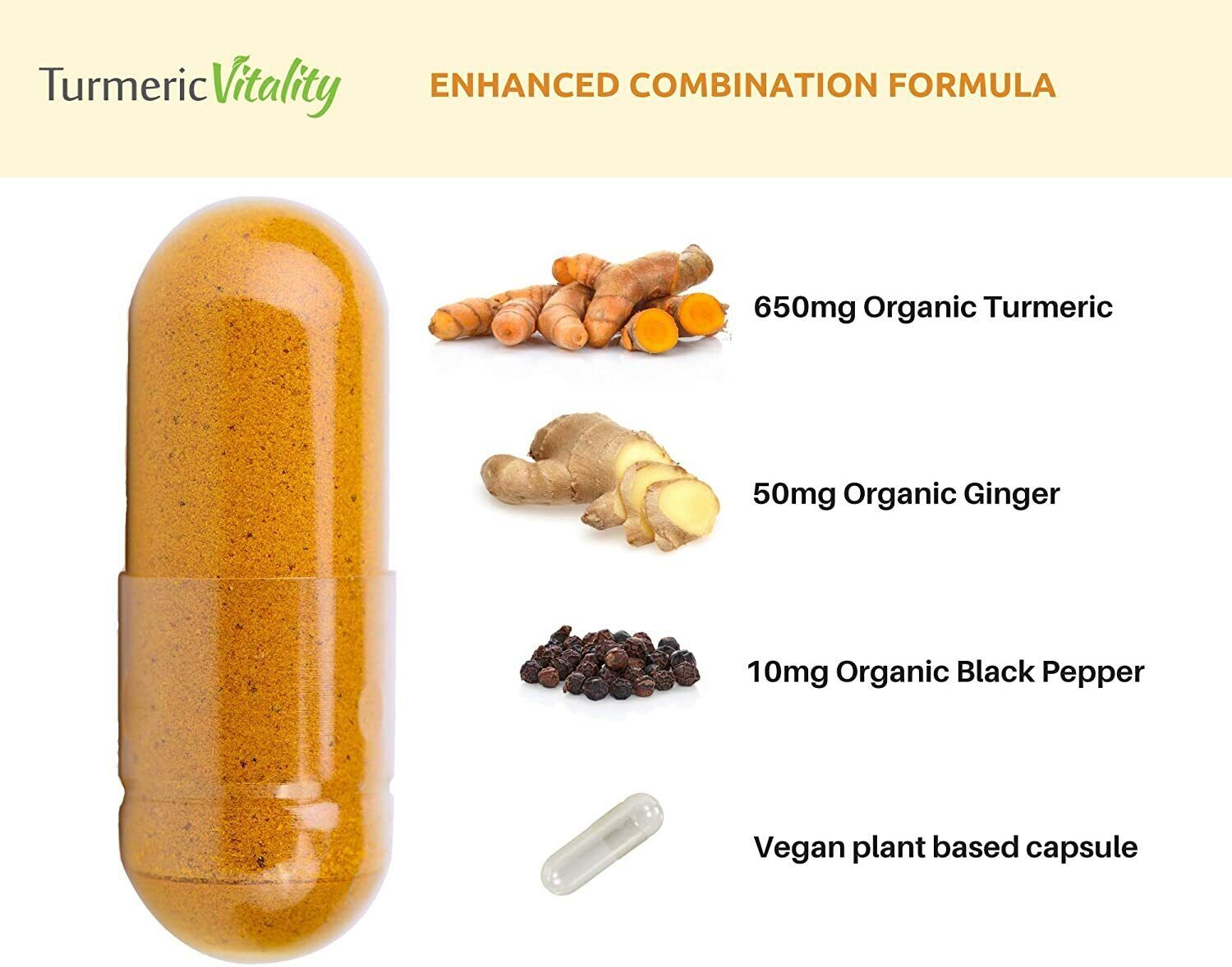 Advanced Turmeric Capsules High Strength with Black Pepper 1420mg ...