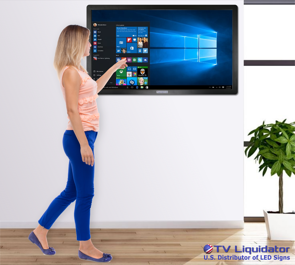TV Liquidator 50" Wall-Mount Touch Screen Computer Kiosk – Windows 11 ...