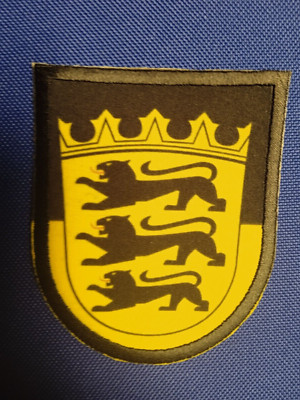 Wappen Baden -Wüttemb Aufnäher Einzelstück ,H:ca.8 cm.,B:ca.7 cm ...