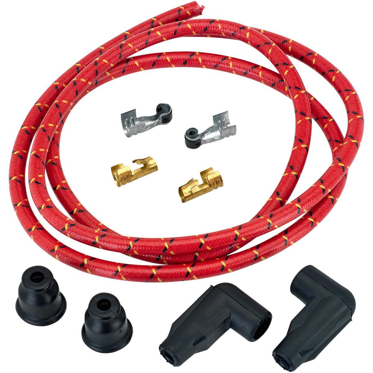 LowBrow Customs - 003675 - 8mm Suppression Core Cloth Spark Plug Wire ...