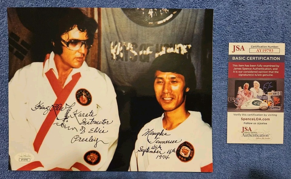 Elvis Presley 8x10 Color Photo Autographed By Master Kang Rhee With JSA ...