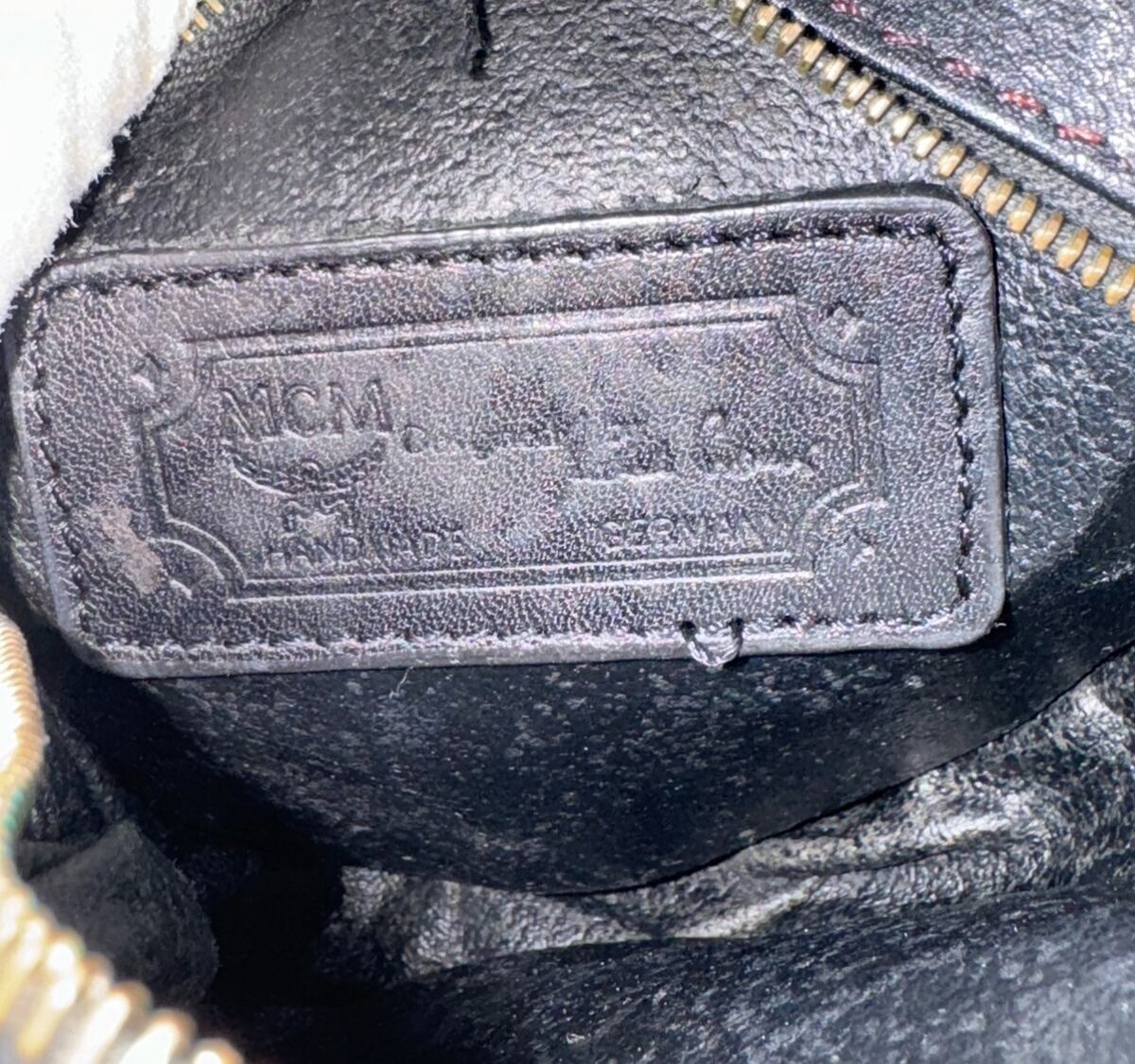 MCM Black Leather With Studded Tambourine Crossbody Funny MCM Black Leather With Studded Tambourine Crossbody Funny