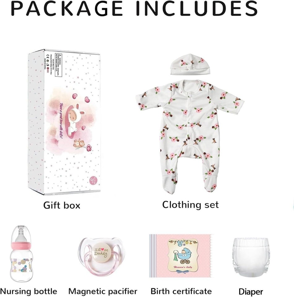 18 Inch Real Life Reborn Baby Dolls Silicone Full Body Girl Realistic ...