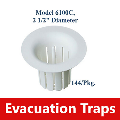 Dental Disposable Evacuation Trap Universal #6100 (6100C) 144/pk, 2 1/2 ...
