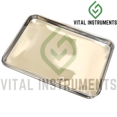 Flat Instrument Tray Stainless Steel 13x9" Body Piercing Surgical ...