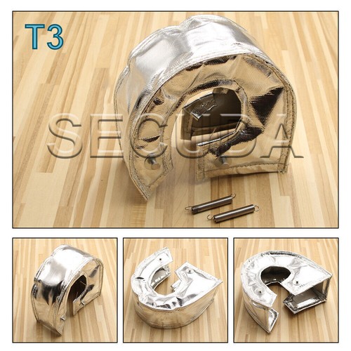 T3 TURBO HEAT SHIELD SILVER UNDER & OUT T3 GT32/GT35/GT37/ CT26 BLANKET ...