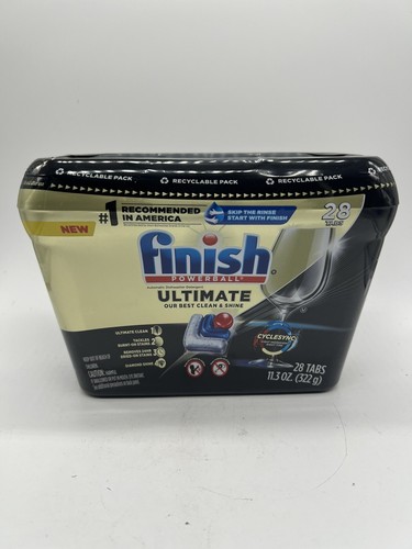 Finish Powerball Automatic Dishwasher Detergent Ultimate Clean Glass 28 ...
