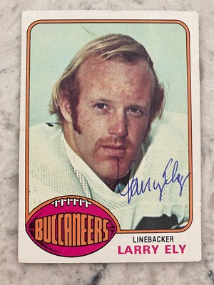 Larry Ely signed TAMPA BAY BUCCANEERS card 1976 Topps | eBay