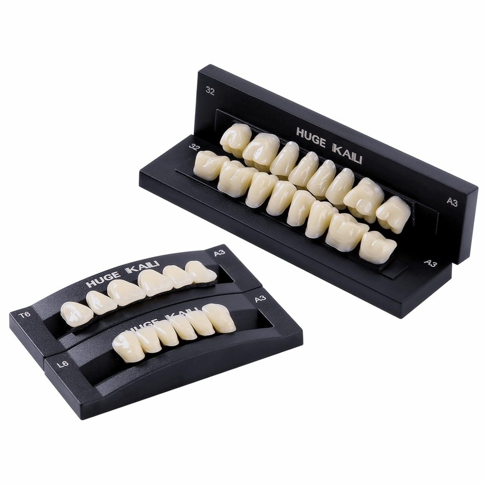 4 Sets A1 A2 A3 Dental Full Mouth Synthetic Resin Teeth Denture Full ...
