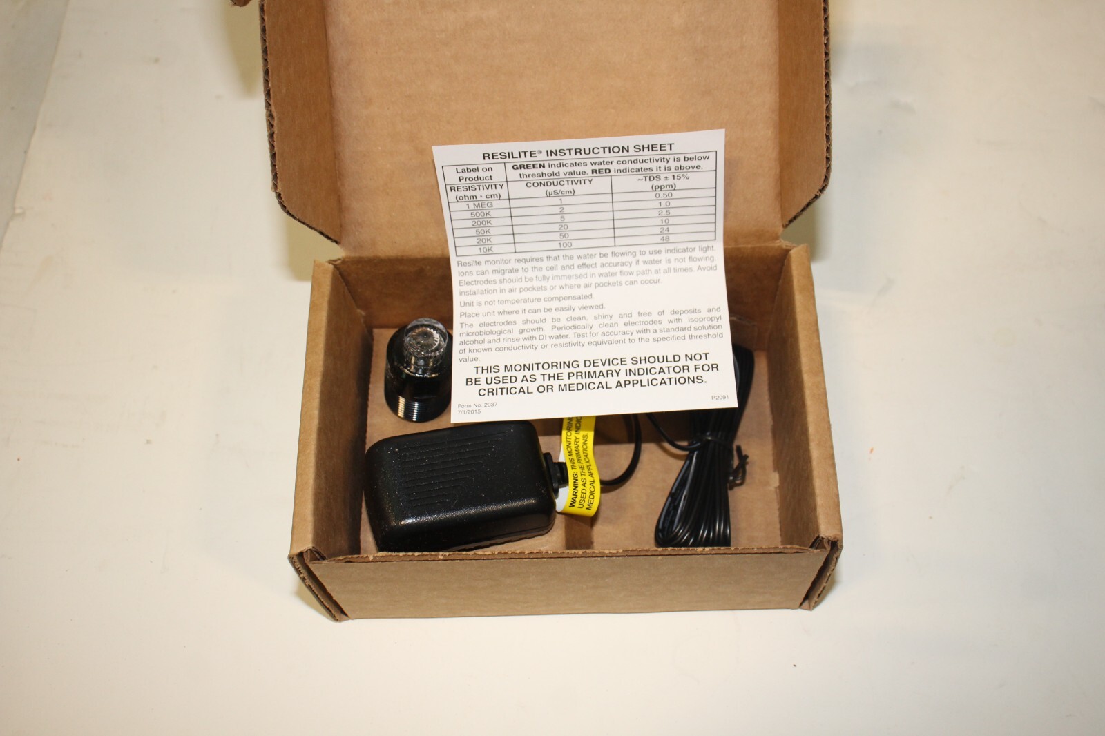 Resilite R70-46 Water Conductivity Monitor 1MEG 3/4" RES7046-1MEG for ...