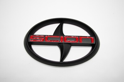 SCION MATTE BLACK COLOR ABS PLASTIC 3D EMBLEM STICKER DECAL | eBay
