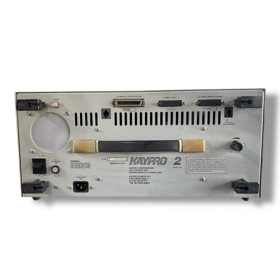 🖥️ Kaypro 2 Vintage Portable Computer 120VAC 60Hz 65W S/N 134544 Powers ...