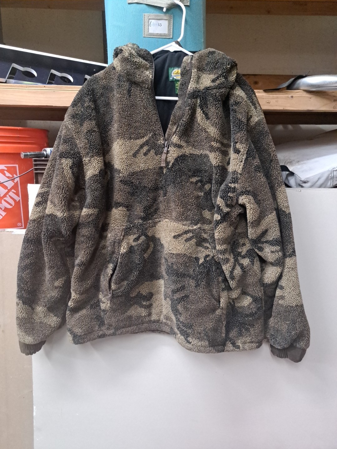 Cabela's Berber Fleece WindShear Hooded 1/2-Zip Pullover Outfitter ...