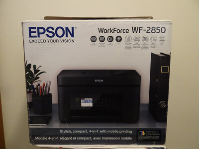 Epson WF-2850 AIO Workforce Printer w/ USB/WiFi/AirPrint/Fax/Voice ...