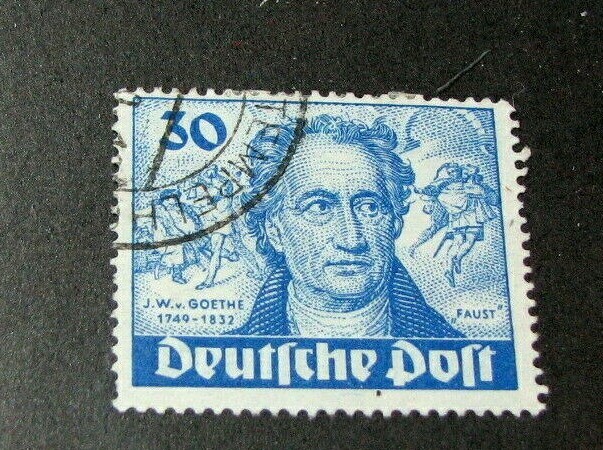 Germany Stamp Scott# 9N63 Goethe- "Faust" 1949 Used L460 | eBay
