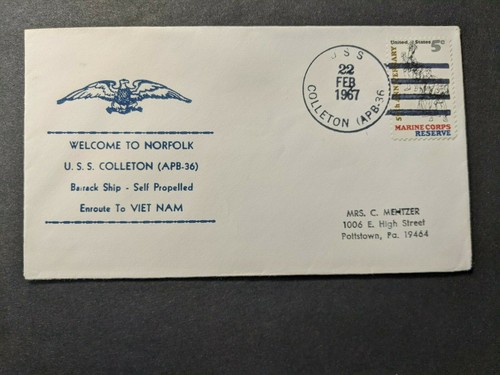 USS COLLETON APB-36 Naval Cover 1967 VIETNAM Cachet | eBay