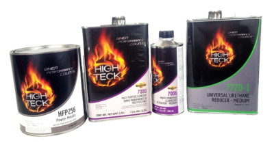 High Teck HFP256 GM 382E Pewter Metallic Basecoat Paint, 7000 Clear ...