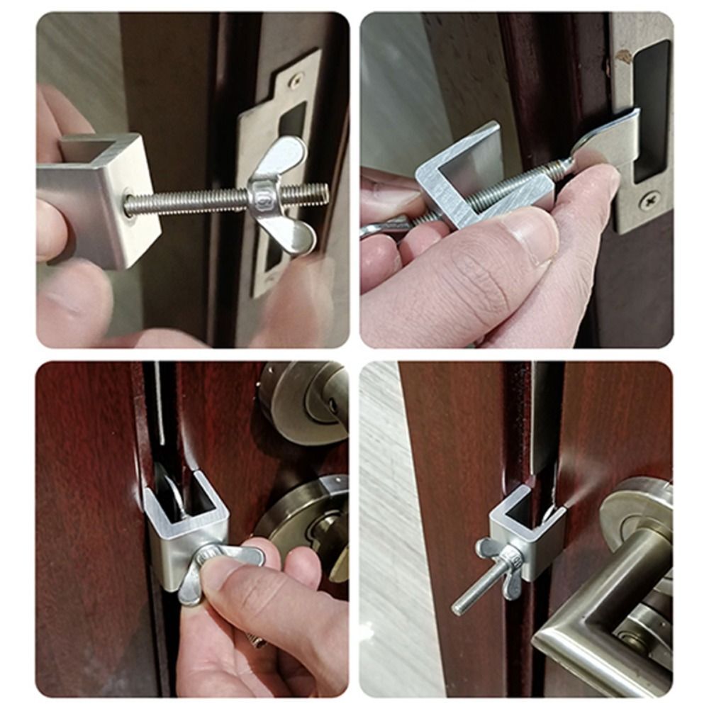 Travel Hotel Portable Self-Defense Door Stopper Door Lock Safety Home ...