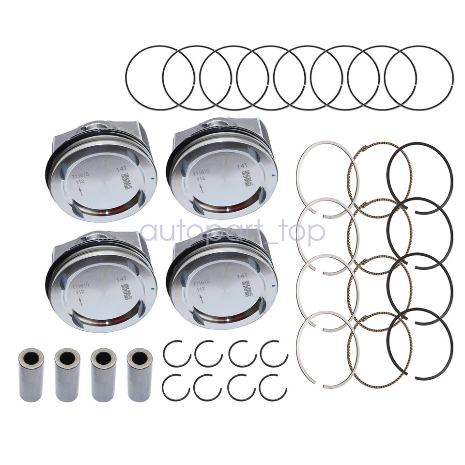 Pistons & Rings Kit Fit 11-15 Buick Chevrolet Cruze Encore 1.4L L4 DOHC ...