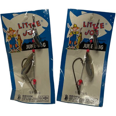 Vintage Fishing Lures New (2) Little Joe June Bug Spinner. | eBay