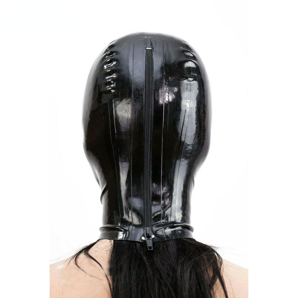 Latex Hood Rubber Mask with Small Breath Hole Fetish BDSM Experience ...