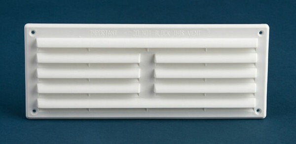 9" X 3" White Plastic Louvre Air Vent Grille With Insect Screen Cover ...