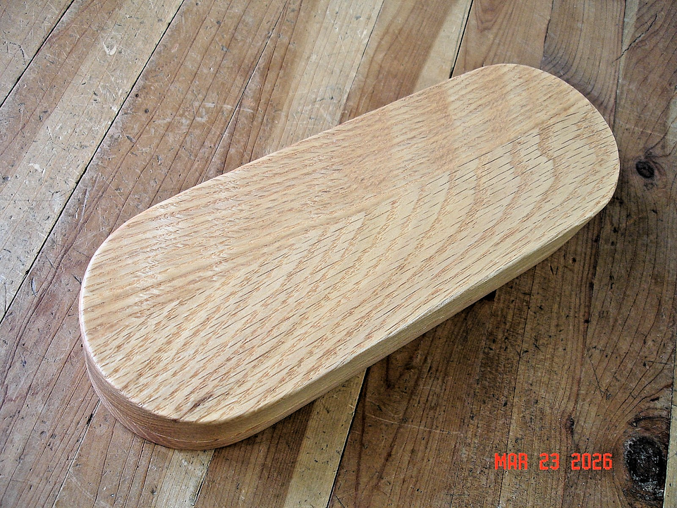 1 NEW BUCK KNIVES 196 MINI ALPHA HUNTER KNIFE OAK WOOD DISPLAY BOX CASE ...