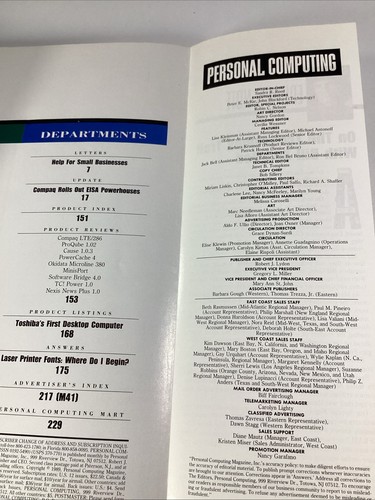 Technology Magazine PC Personal Computing 1990 Dell CDW Gates Schwab ...