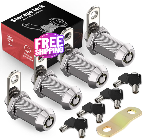 Tubular Cam Lock, RV Storage Locks - 4 Pack with 1-1/8" Cylinder ...