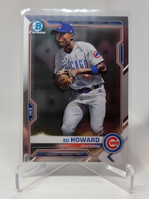 Ed Howard 2021 Bowman Baseball #BCP-12 Chrome Cubs A8D | eBay