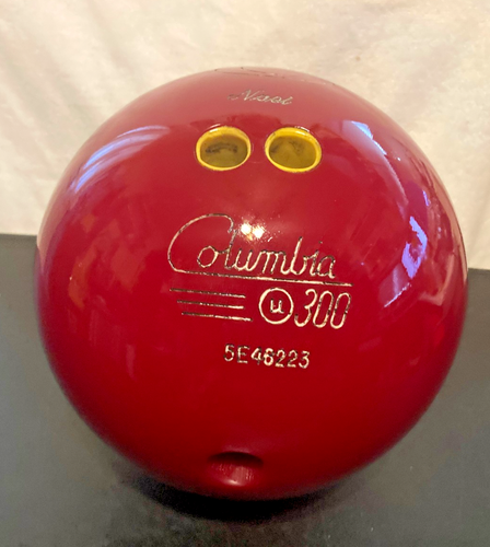 Vintage Columbia 300 U Dot Black Bowling Ball 16 Lbs Drilled maroon | eBay