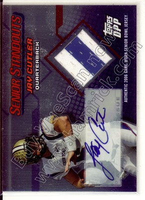 jay cutler rookie rc draft auto GU jersey patch vanderbilt vandy ...