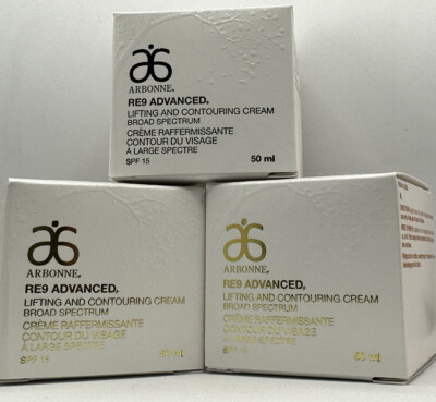 3x Arbonne Re9 Advanced Lifting & Contouring Cream Broad Spectrum SPF ...