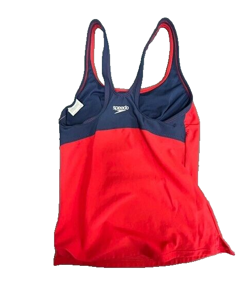 Speedo Two Piece Swimsuit Top Lifeguard Red Navy Size L | eBay