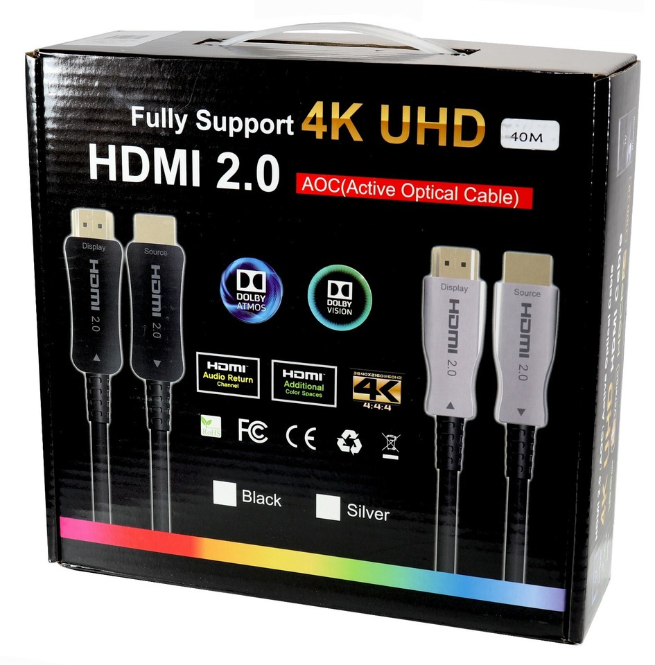 49 to 328FT HDMI AOC Cable Active Fiber Optic HDTV 4K 60Hz 18Gb HDR ARC ...