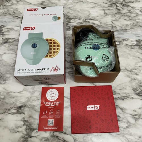 DASH Mini Maker Waffle Green for Individual Waffles NEW | eBay
