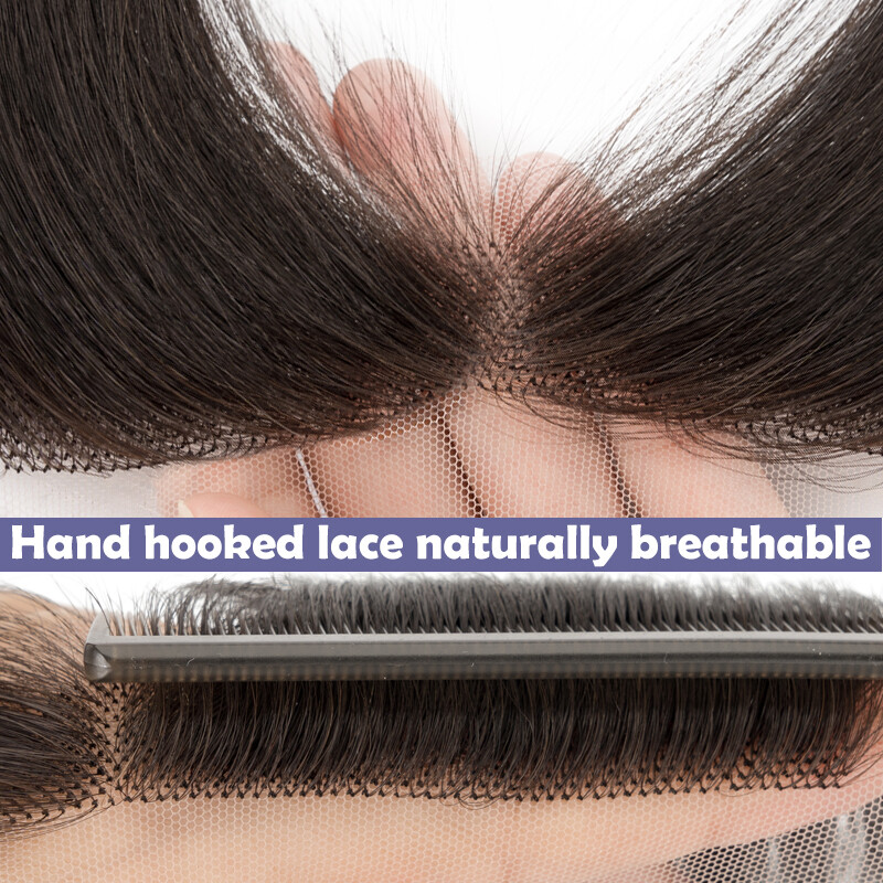 Women Forehead Hairline Toupee Human Hair Skin Lace Hairpieces Hair ...