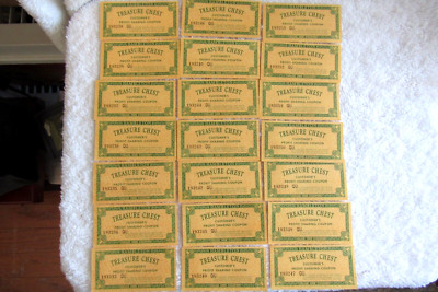 21 Consecutive Serial Numbers- Hambleton Treasure Chest Profit Sharing ...
