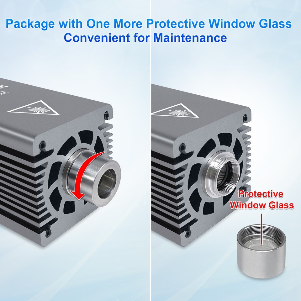 LASER TREE 5W 4W Laser Module Head 450nm TTL PWM for Laser Engraver ...