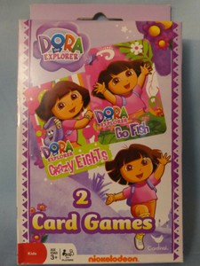 Dora The Explorer Card Games ~ Go Fish & Crazy Eights ~ 2 Pack Ages 3 ...