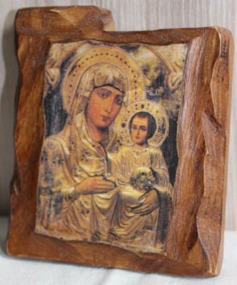 Handmade copy ancient ORTHODOX CHURCH ICON Mother of Theotokos of ...