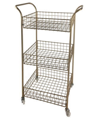 Gold Metal 3-Tier Rolling Rack | eBay